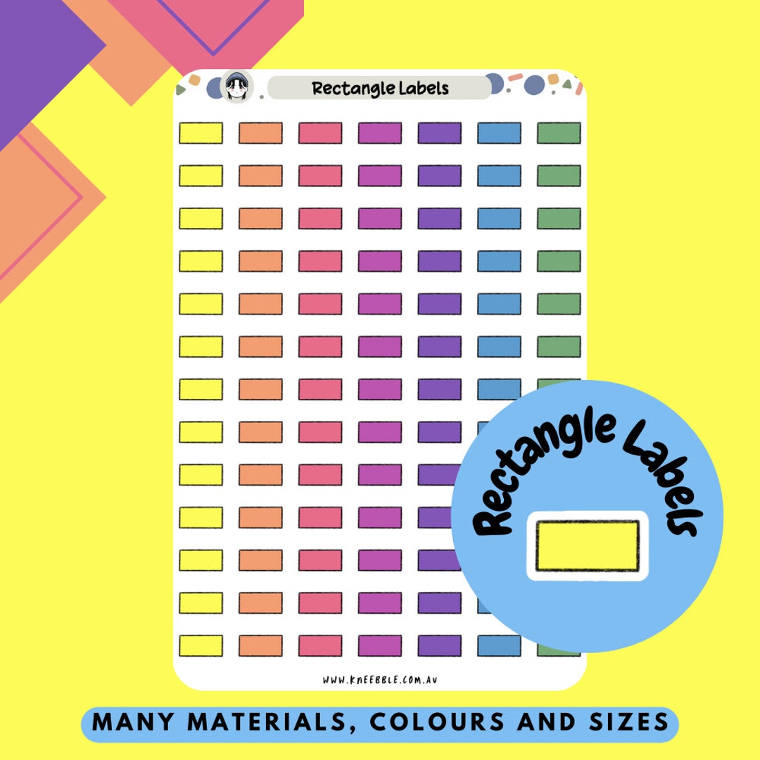 Rectangle Label Stickers, Small Tag Label Stickers, Organise and Plan ...