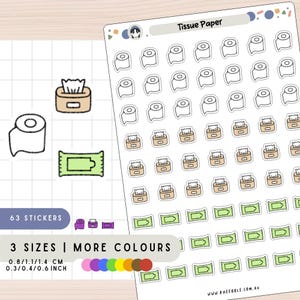 Tissue Paper Stickers, Toilet Paper Stickers, Wet Wipes Sticker ...