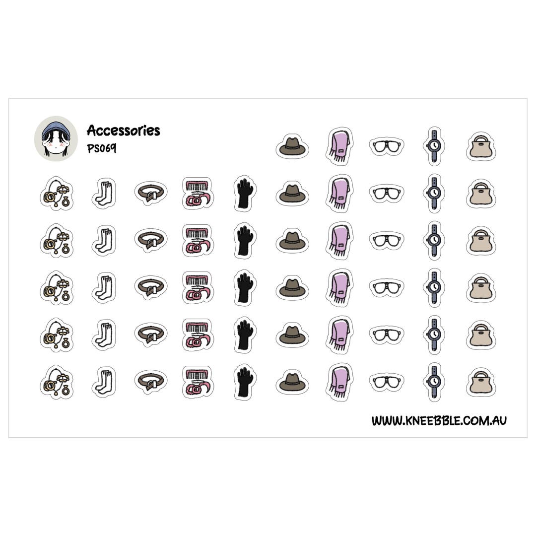 Accessory Planner Stickers: Cute Wardrobe Icons for Outfits - Etsy