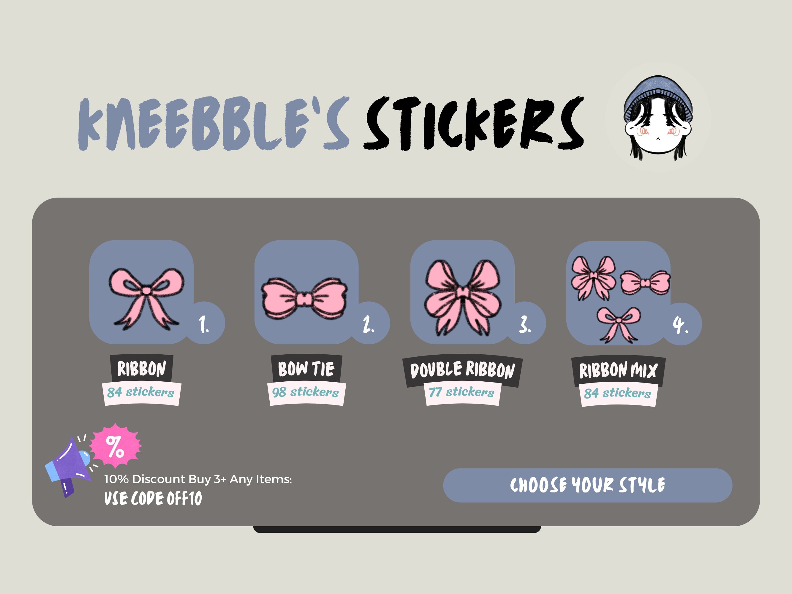 Ribbon Stickers Bow Tie Sticker Sheet Cute Icon Stickers - Etsy