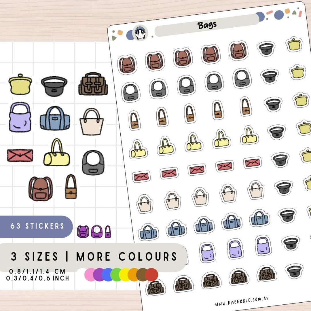 Bag Stickers, Backpack Stickers, Fashion Stickers, Accessory Planner ...