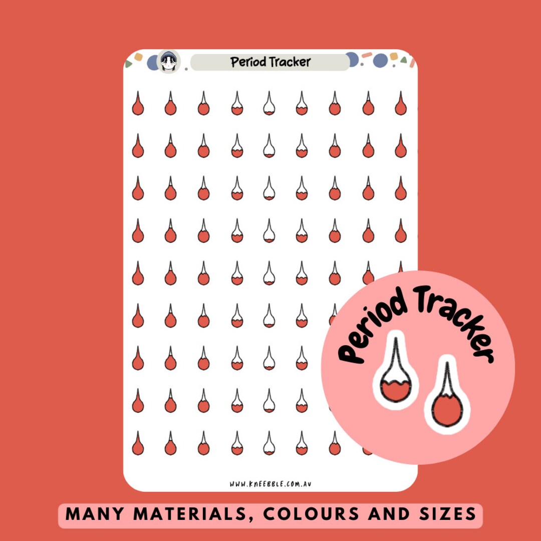Period Tracker Stickers, Menstrual Cycle Stickers, Period Planner ...