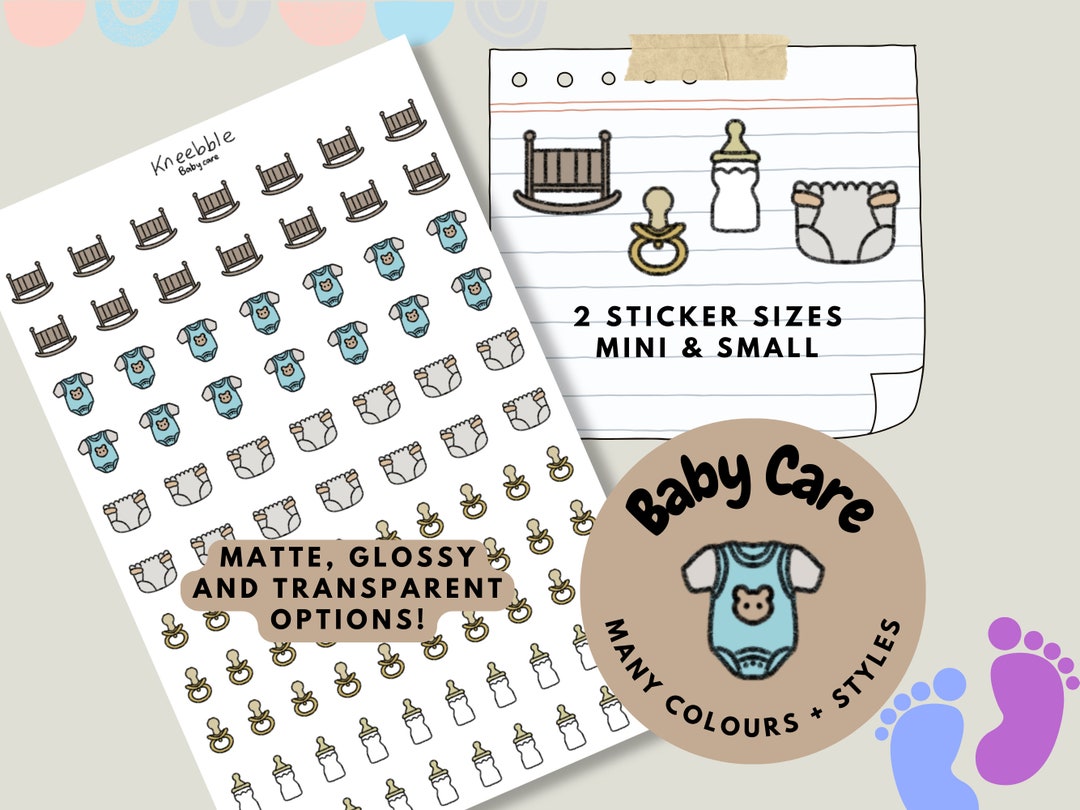 Baby Care Stickers, Diaper Sticker, Crib Sticker, Milk Bottle Sticker ...