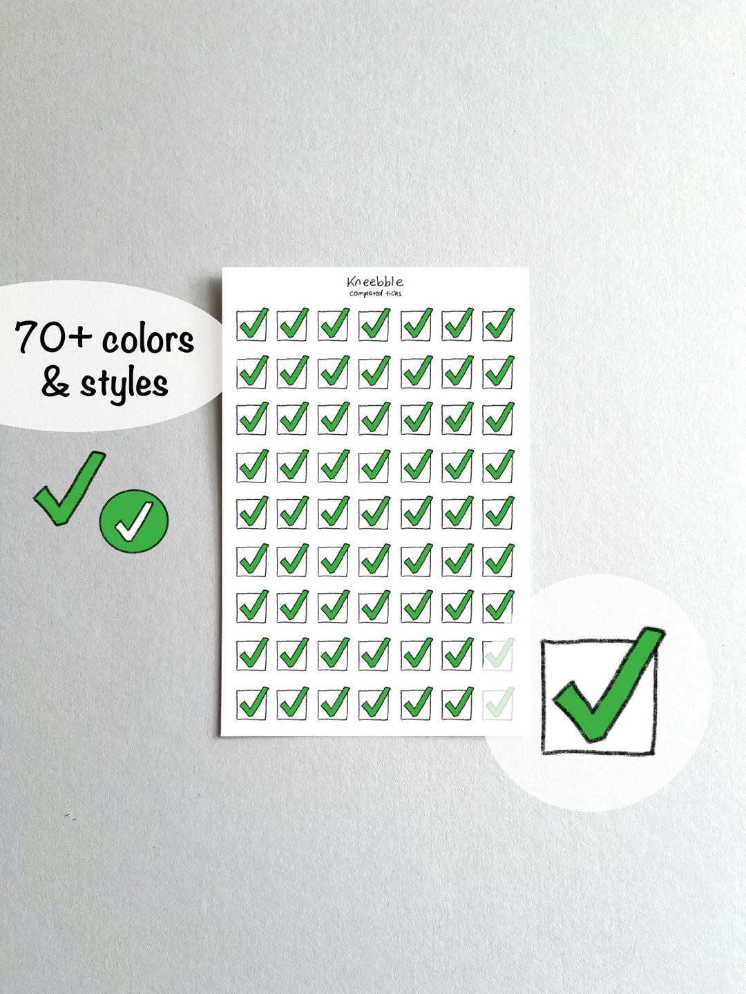 Custom Tick Sticker Done Check Sticker Icon Sticker to Do - Etsy