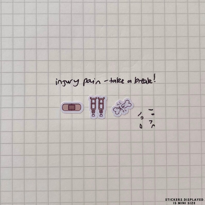 Injury Health Planner Stickers, Damage Recovery Healthcare Sticker ...