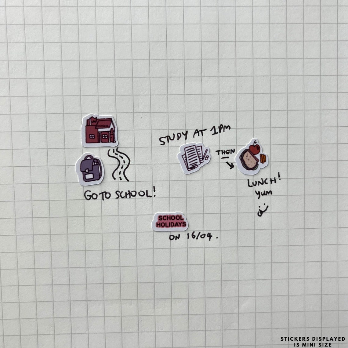 School Stickers, Study Diary Planner, Homework Exams Subjects, Teacher ...