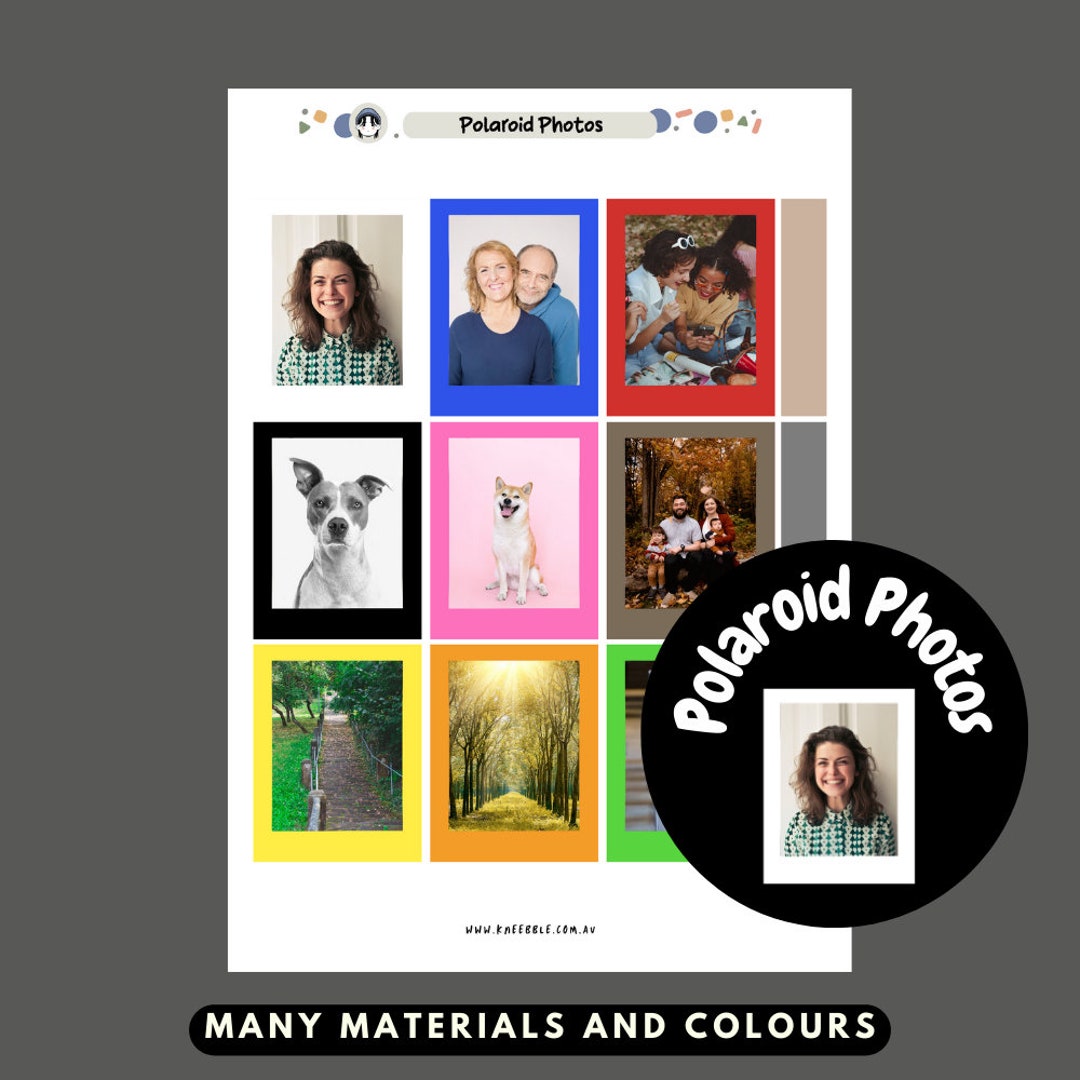 Custom Polaroid Photo Stickers, Planner Stickers, Memory Family Pet ...