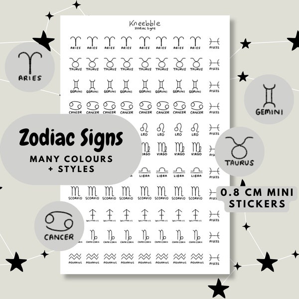 Star Sign Stickers - Etsy