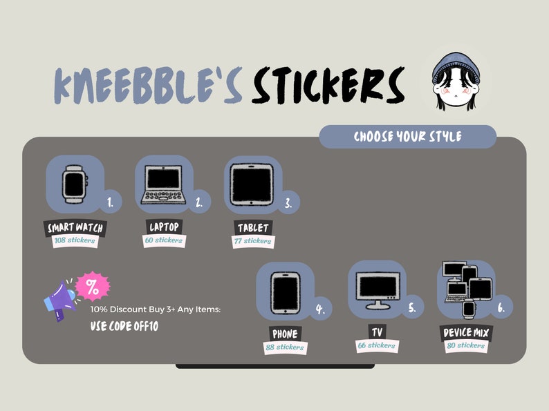 Digital Device Stickers, Technology Stickers, Electronic Sticker Sheet ...