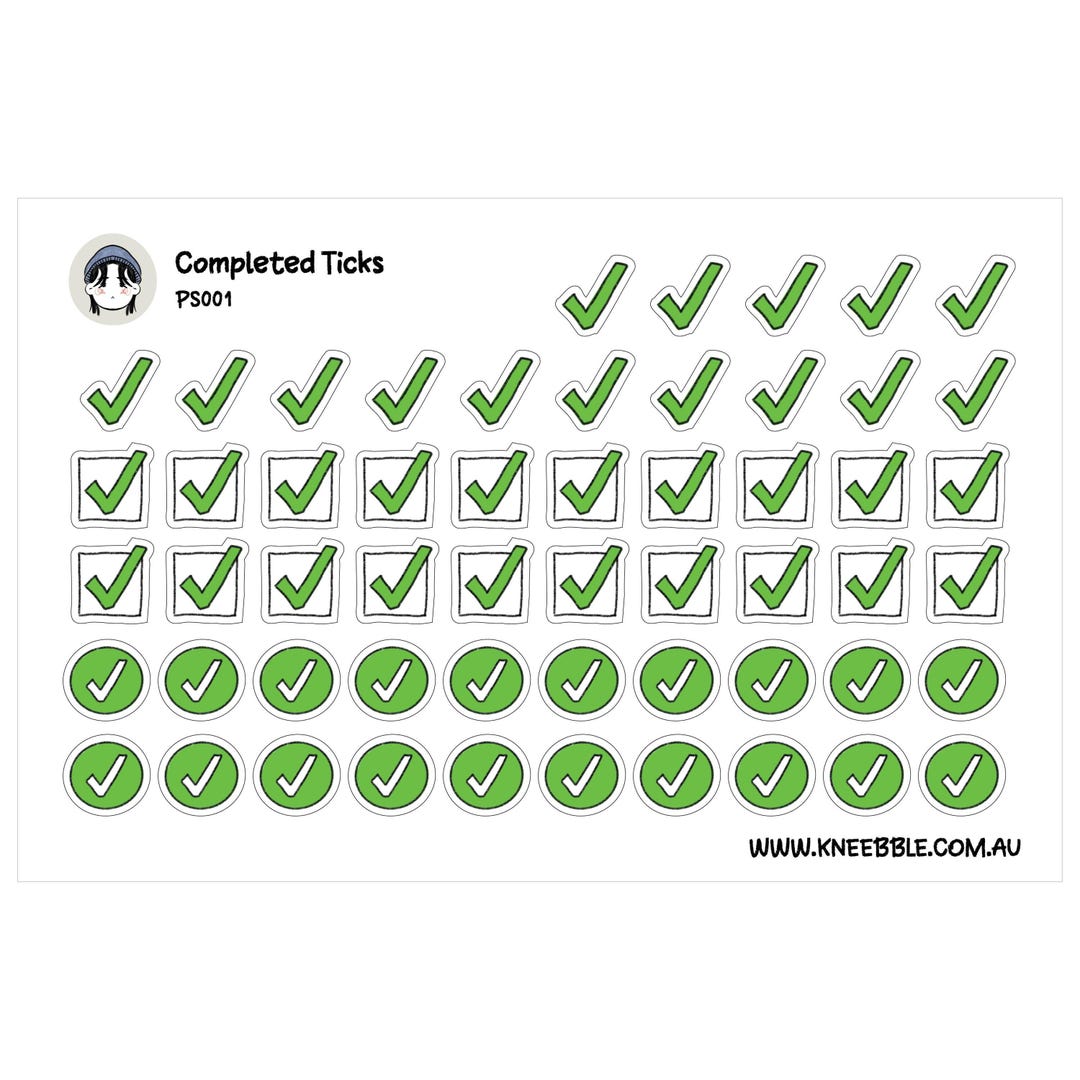 Planner Tick Stickers: Achievement Markers - Functional Task Labels - Etsy