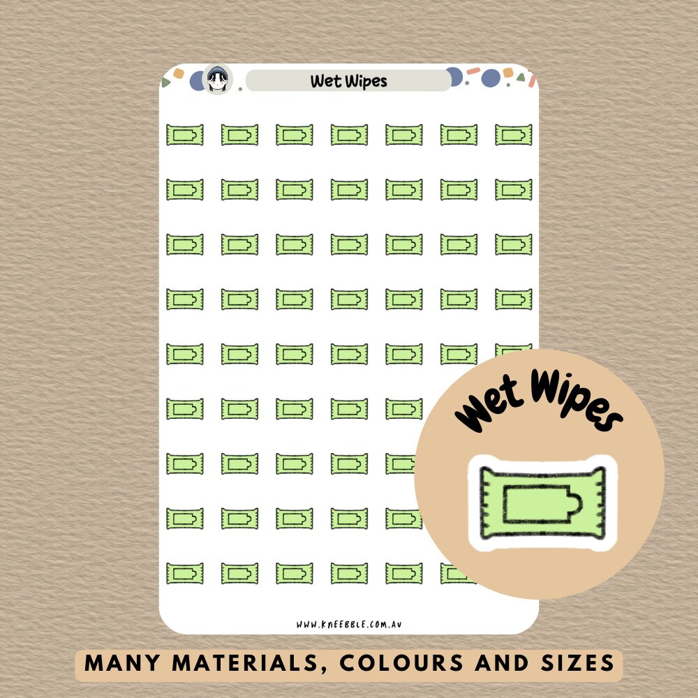 Tissue Paper Stickers, Toilet Paper Stickers, Wet Wipes Sticker ...
