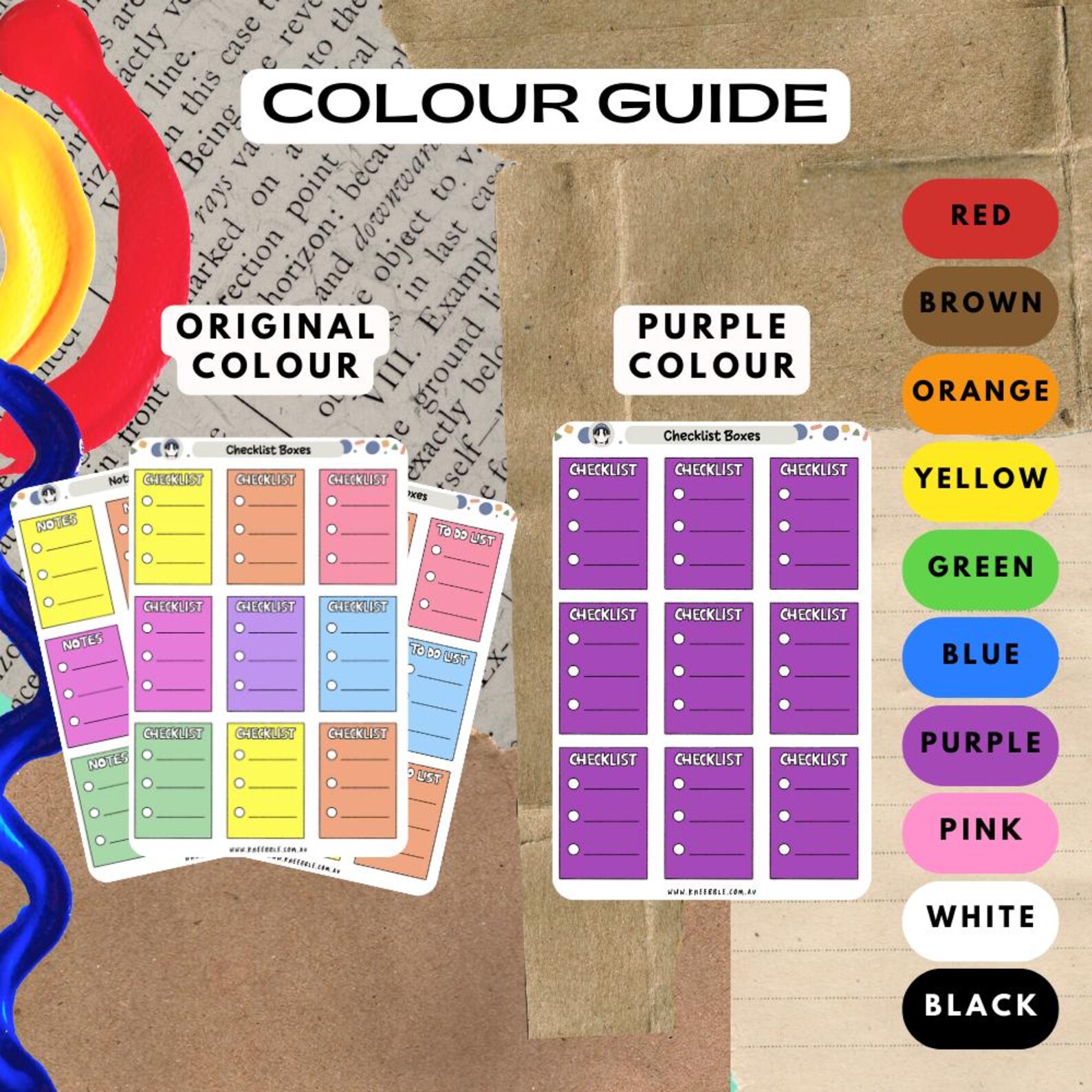 Checklist Box Planner Stickers, Reminder to Do List Boxes Stickers ...