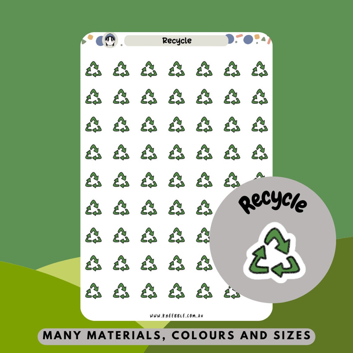 Waste Stickers, Recycle Stickers, Compost Sticker Sheet, Environment ...