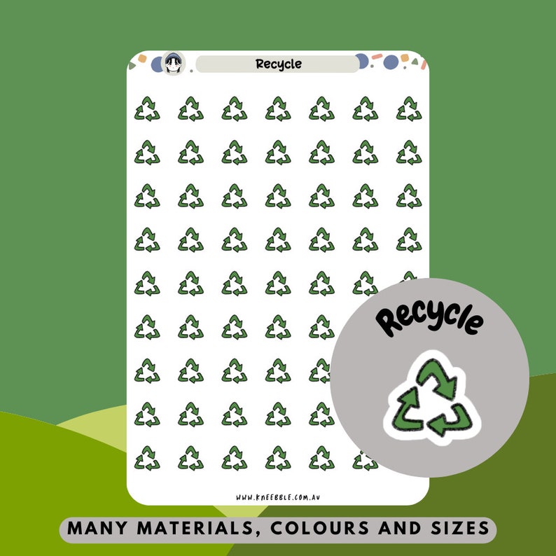 Waste Stickers, Recycle Stickers, Compost Sticker Sheet, Environment ...