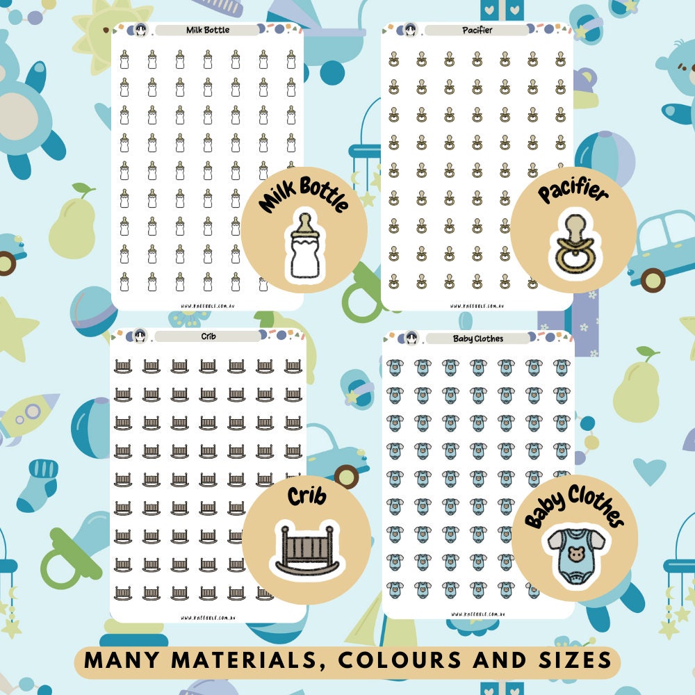 Baby Care Stickers, Diaper Sticker, Crib Sticker, Milk Bottle Sticker ...