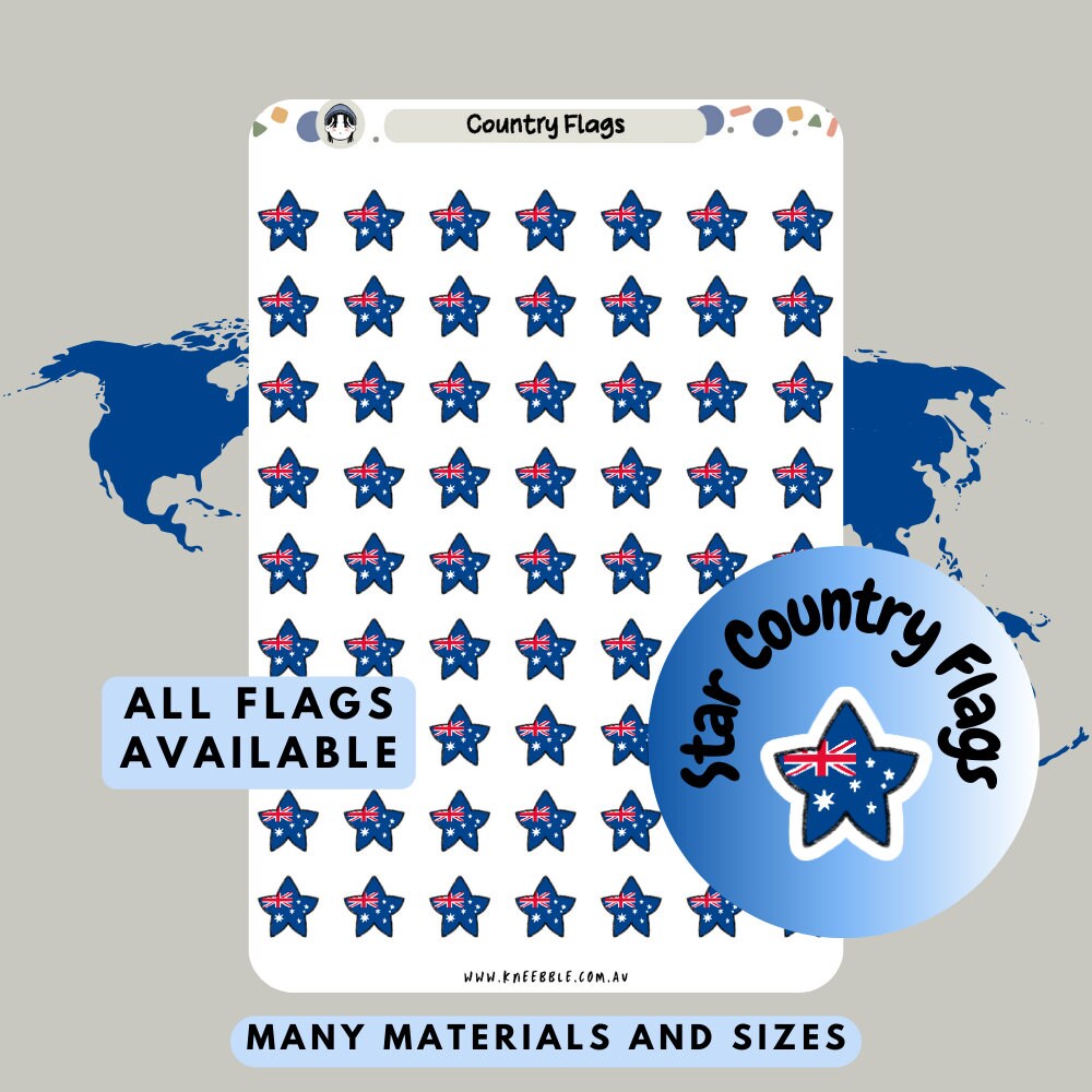 Country Flag Stickers, World Flags Sticker Sheet, National Flags, Great ...