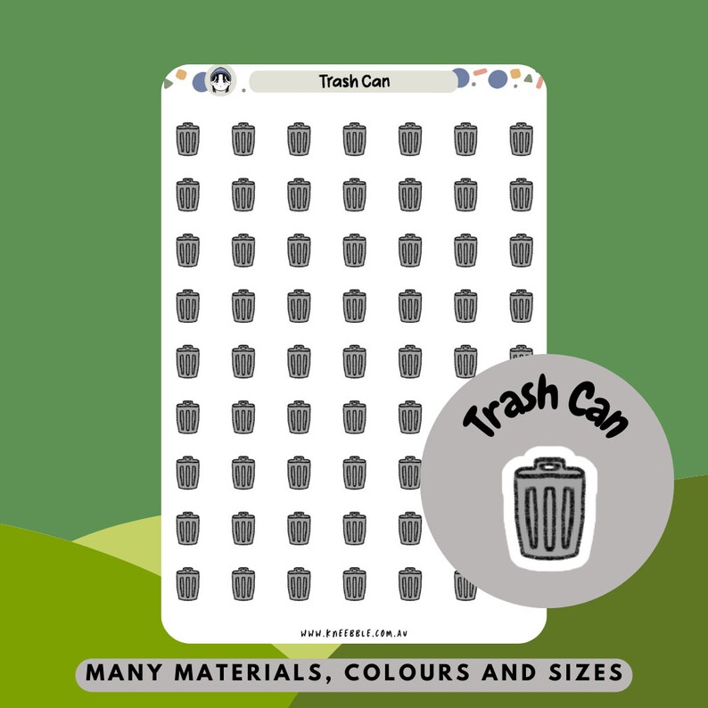Waste Stickers, Recycle Stickers, Compost Sticker Sheet, Environment ...