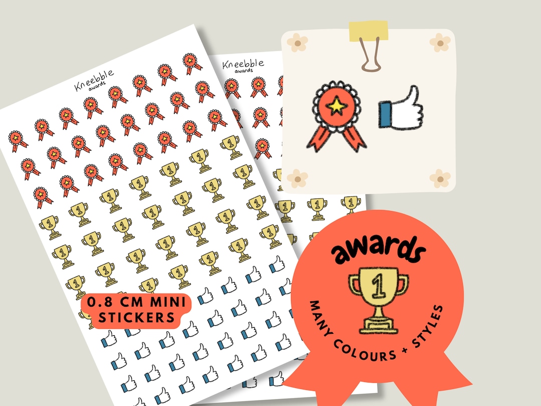 Award Stickers Achievement Sticker Sheet Thumbs up Sticker - Etsy