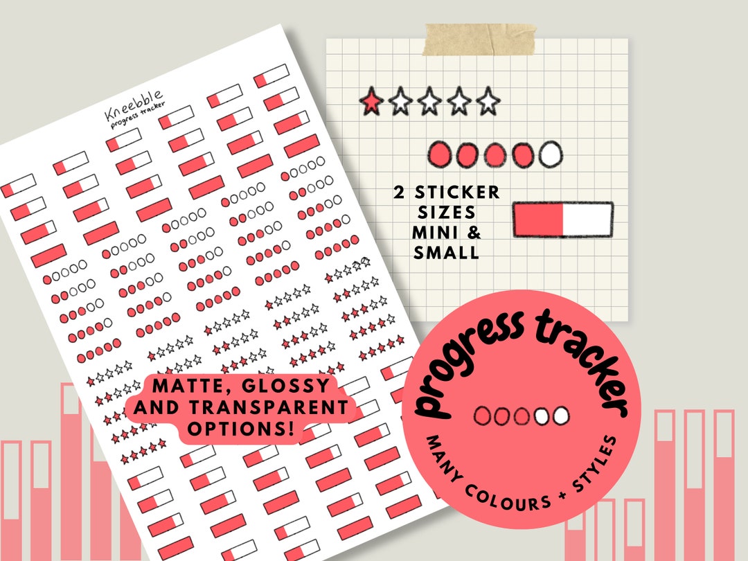 Progress Tracker Sticker, Activity Stickers, Great for Scheduling and ...