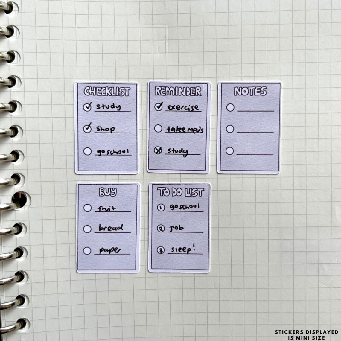 Checklist Box Planner Stickers, Reminder to Do List Boxes Stickers ...