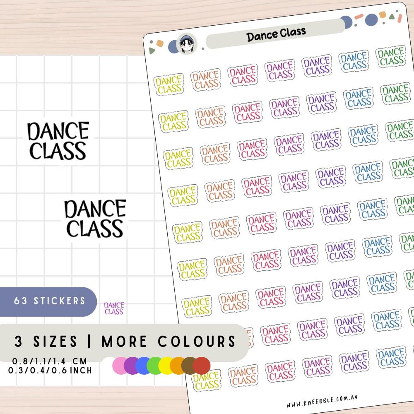Ballet Ballerina Planner Stickers, Dance Class Session Rehearsal ...