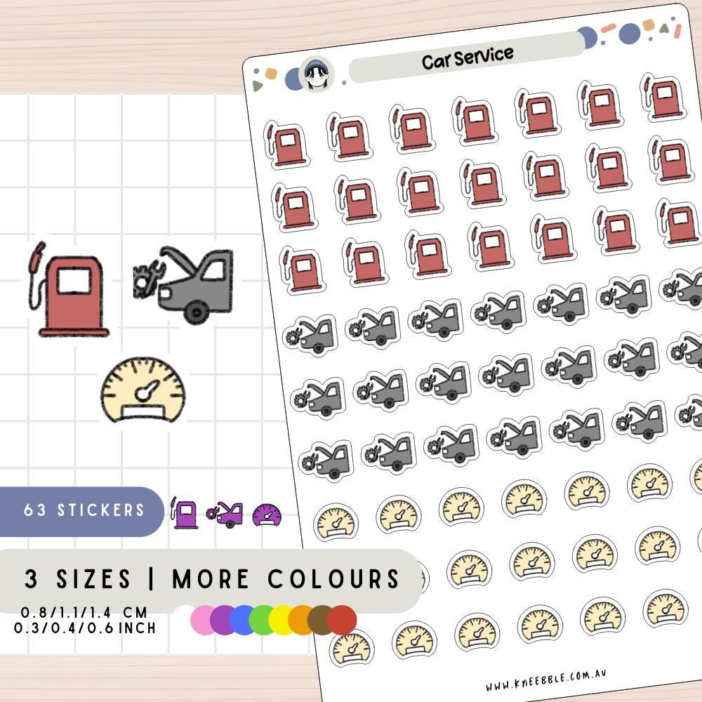 Oil Change Reminder Stickers Oil Change Appointment Stickers - Planner ...