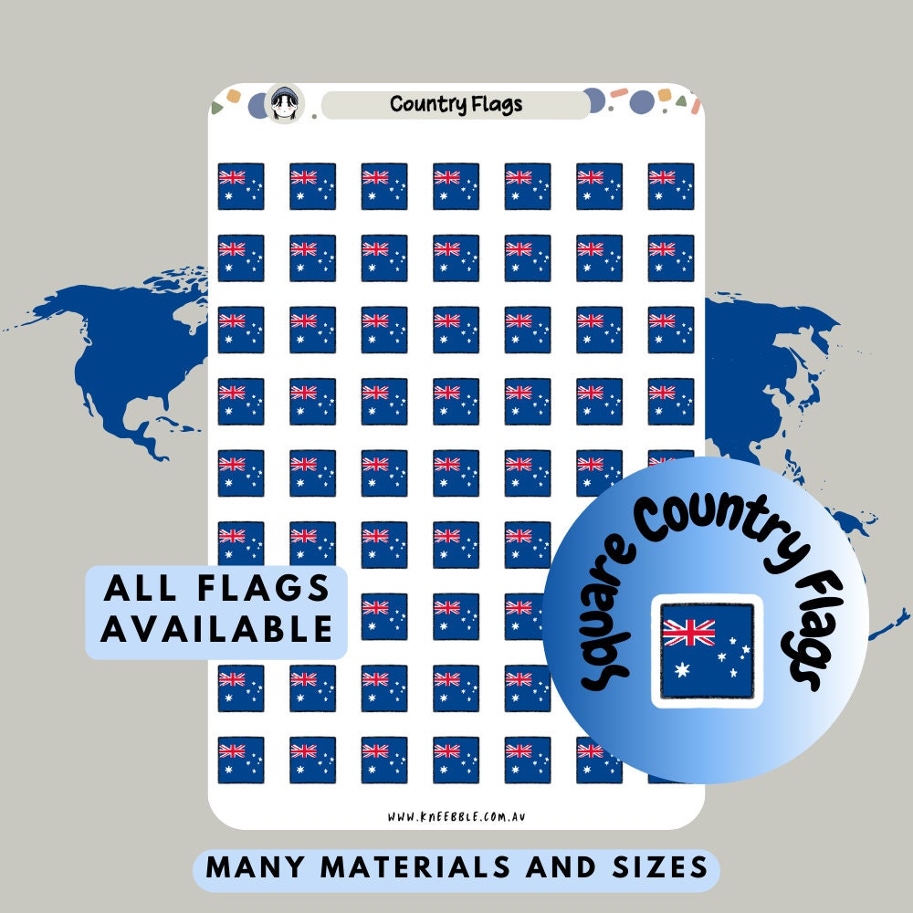 Country Flag Stickers, World Flags Sticker Sheet, National Flags, Great ...
