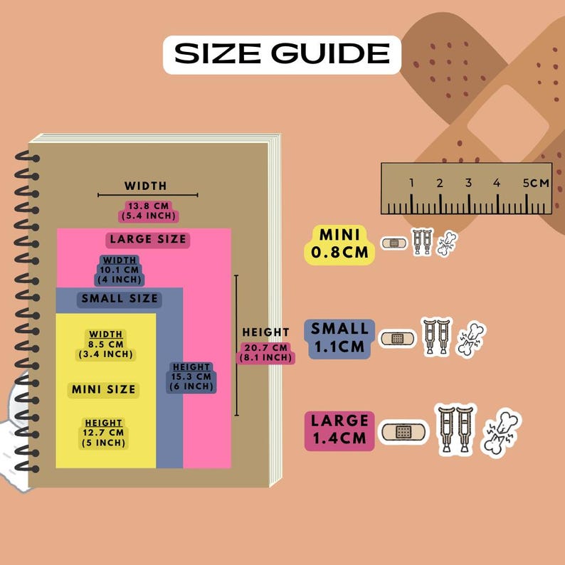 Injury Health Planner Stickers, Damage Recovery Healthcare Sticker ...