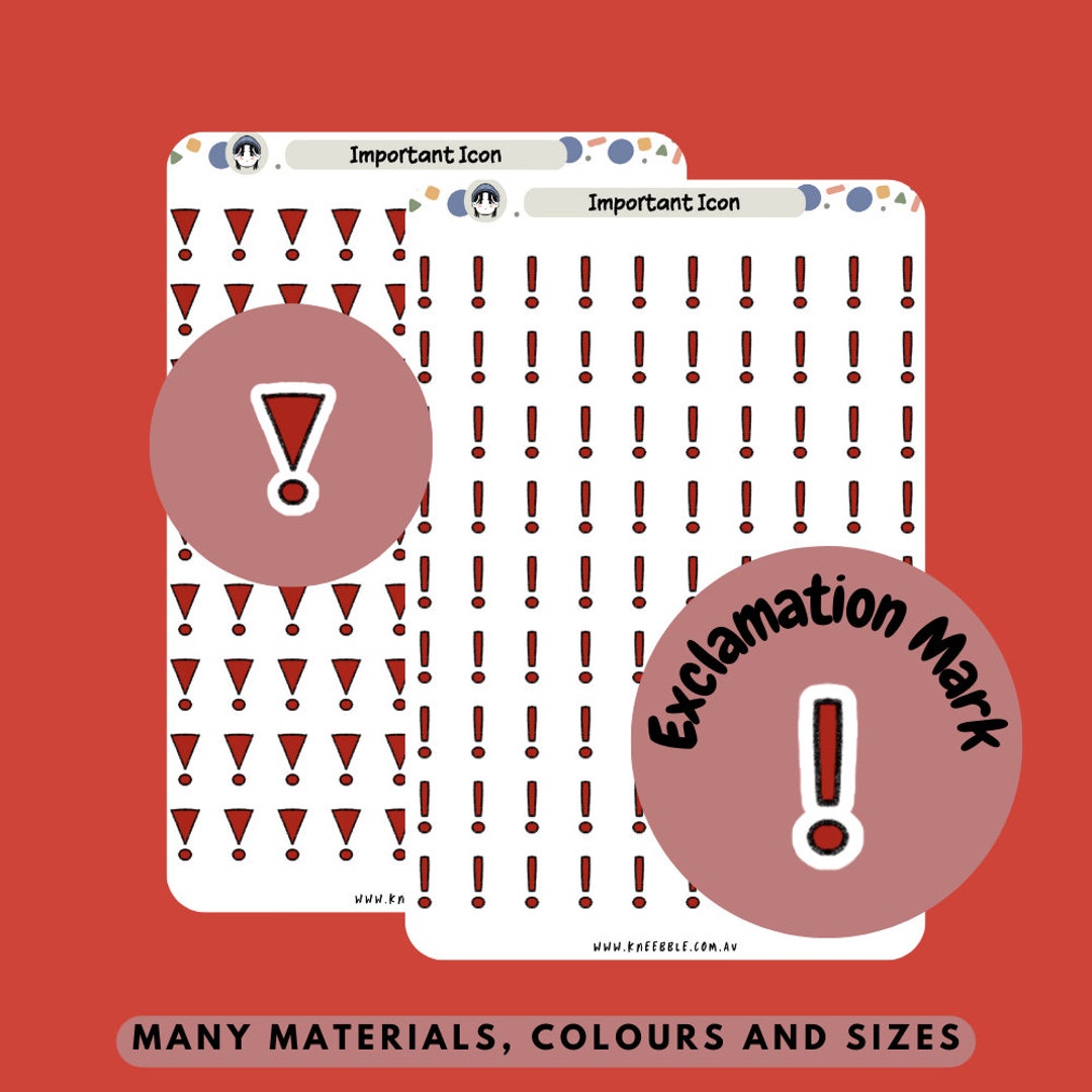 Important Icon Sticker for Your Bullet Points and Calendar Personalize ...