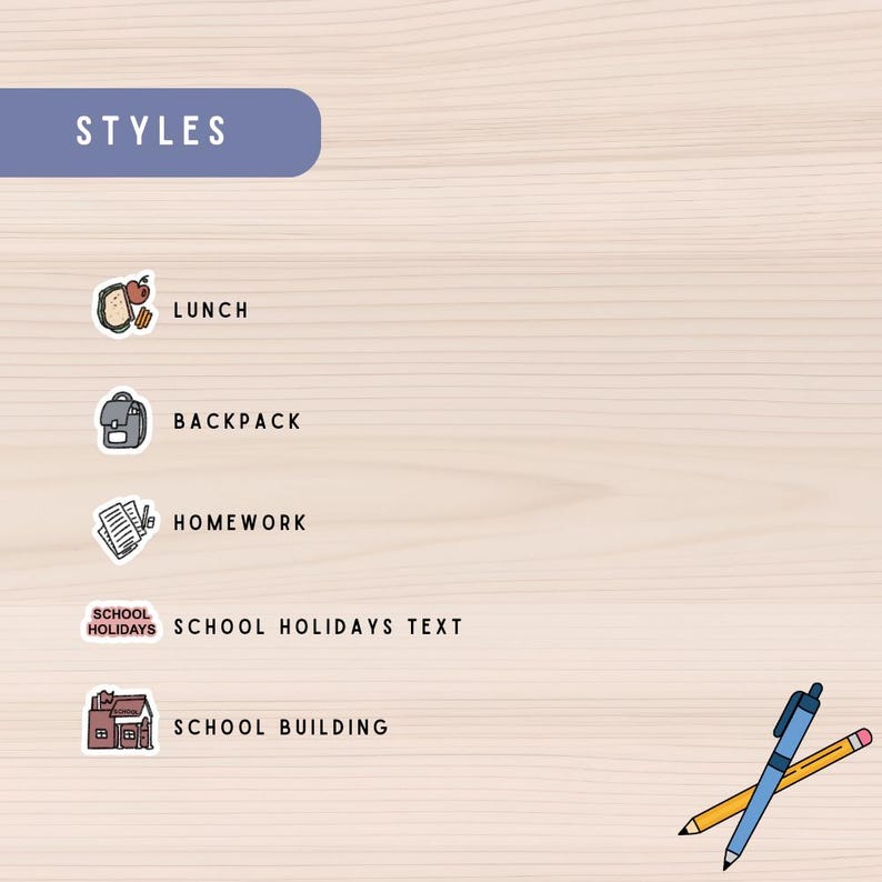 School Stickers, Study Diary Planner, Homework Exams Subjects, Teacher ...