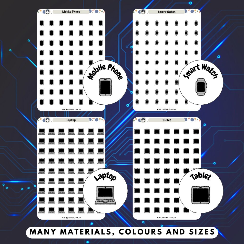 Digital Device Stickers, Technology Stickers, Electronic Sticker Sheet ...