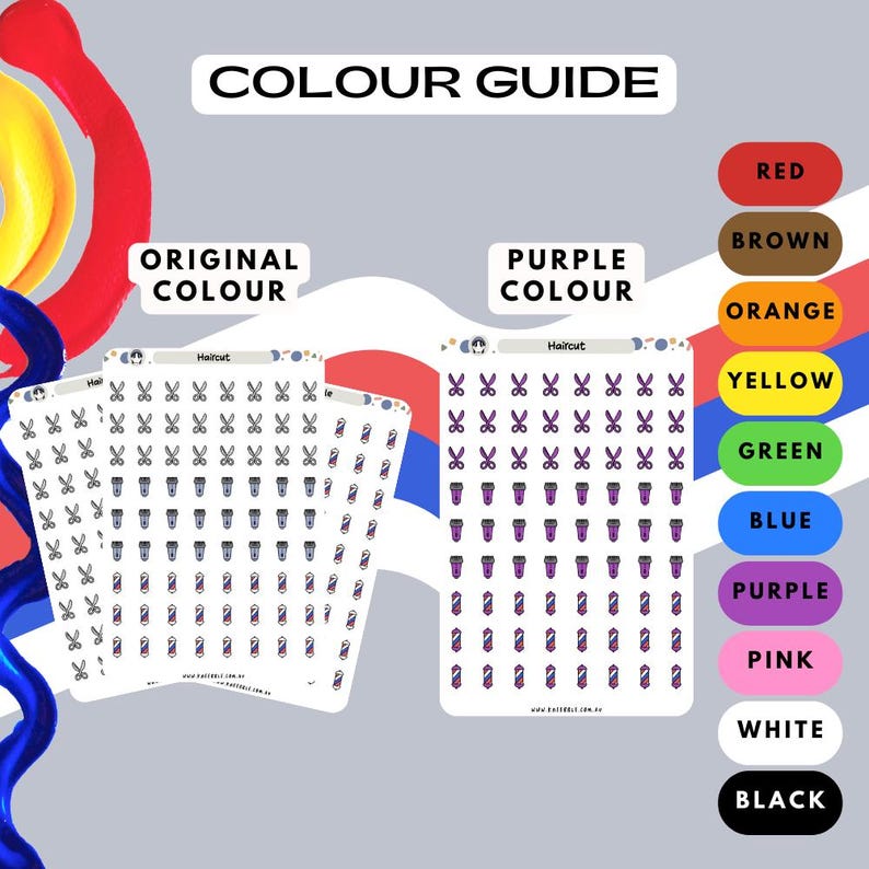 Haircut Planner Stickers, Salon Appointment Stickers, Beauty Hair ...