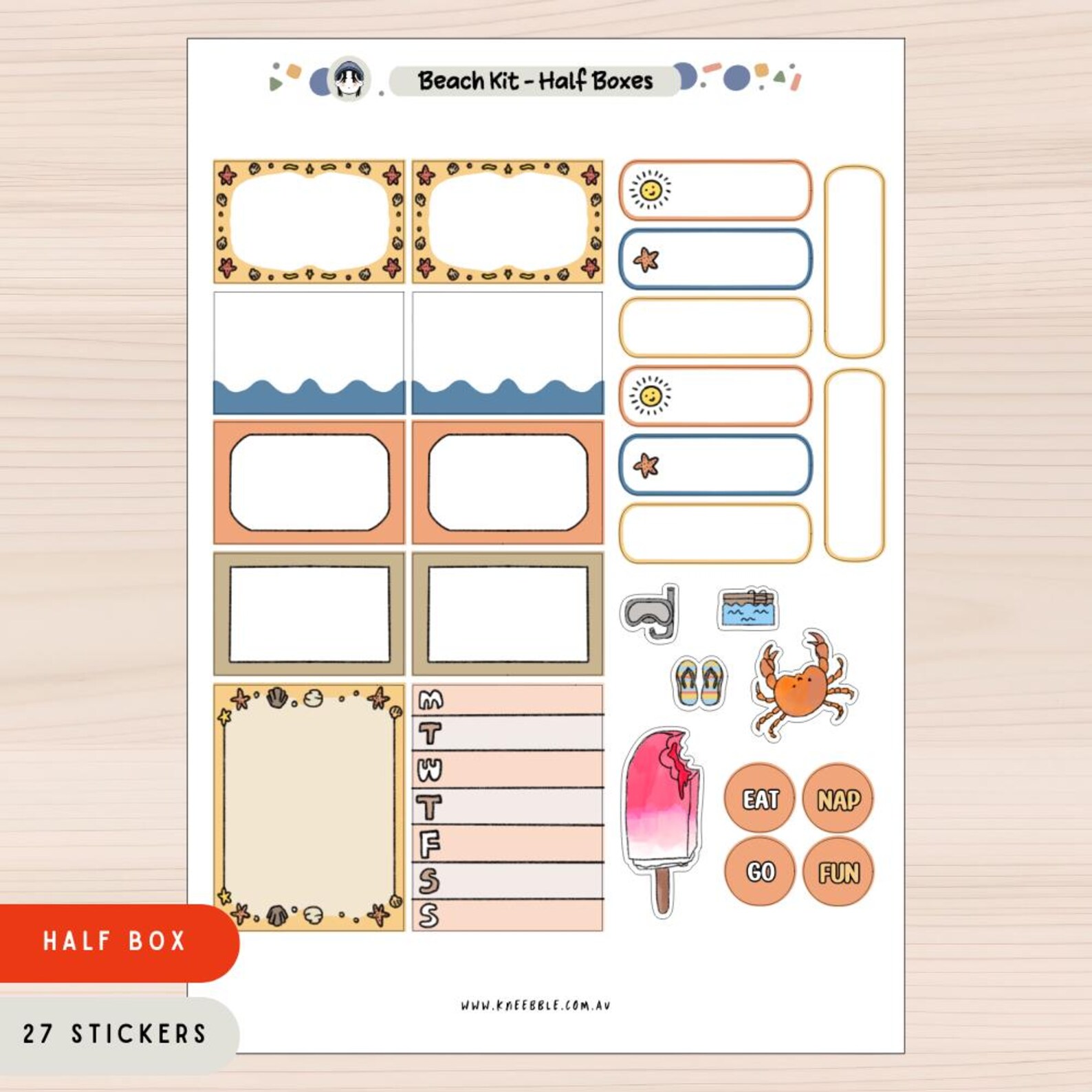 Weekly Planner Beach Kit, Beach Theme Stickers, Summer Tropical ...