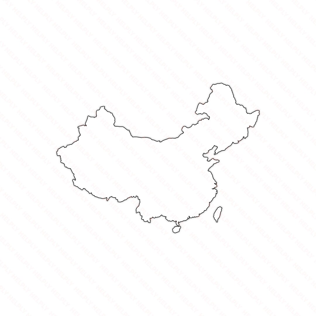 China Map SVG PNG, China Map Outline, China Silhouette Vector, China ...