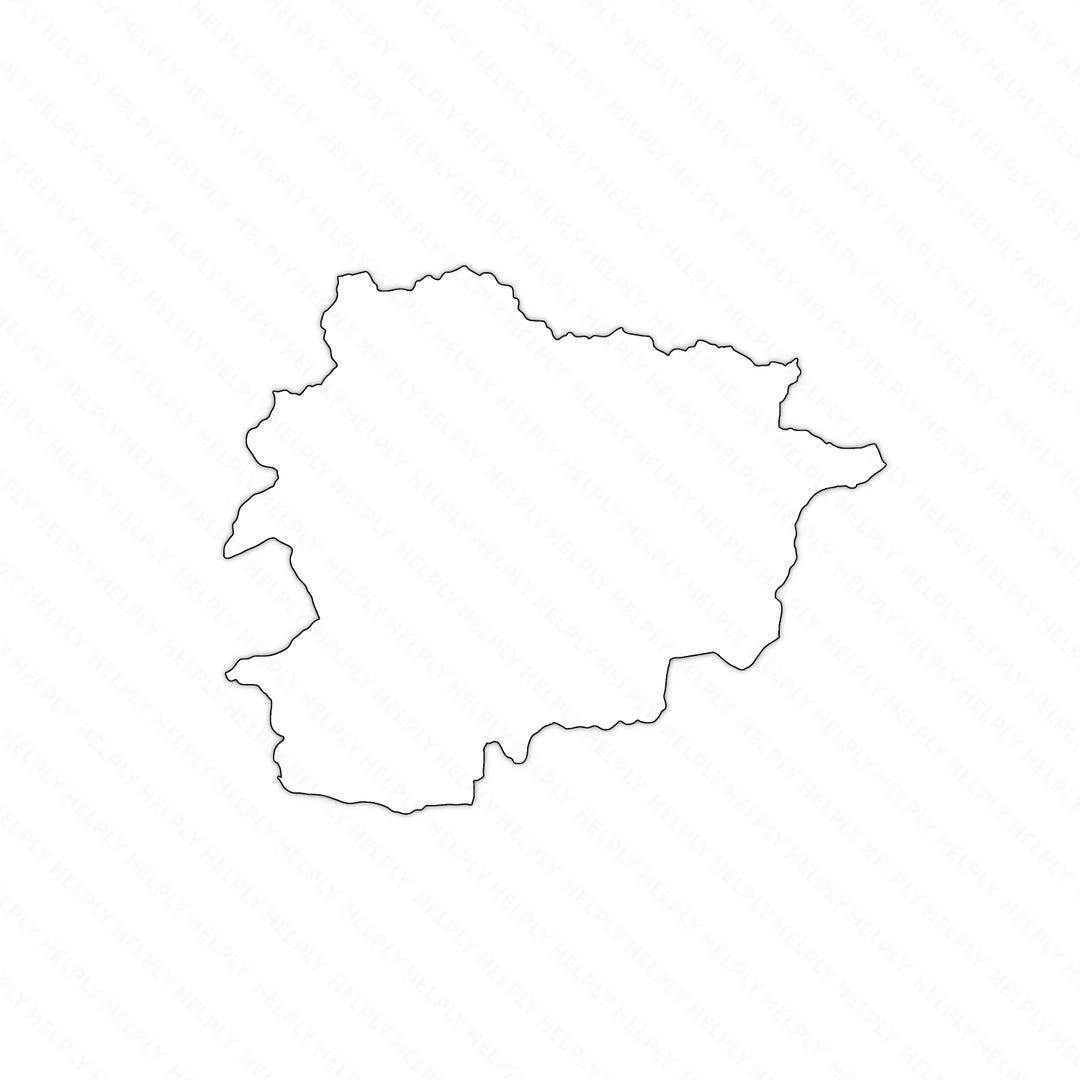 Andorra Map SVG PNG, Andorra Map Outline, Andorra Silhouette Vector ...