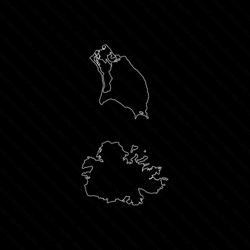 Antigua and Barbuda Map Outline SVG PNG, Antigua and Barbuda Silhouette ...