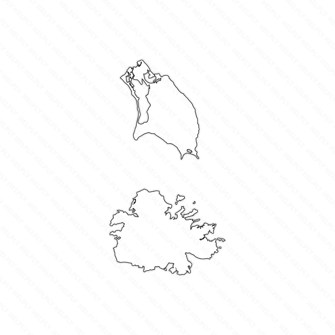 Antigua and Barbuda Map Outline SVG PNG, Antigua and Barbuda Silhouette ...