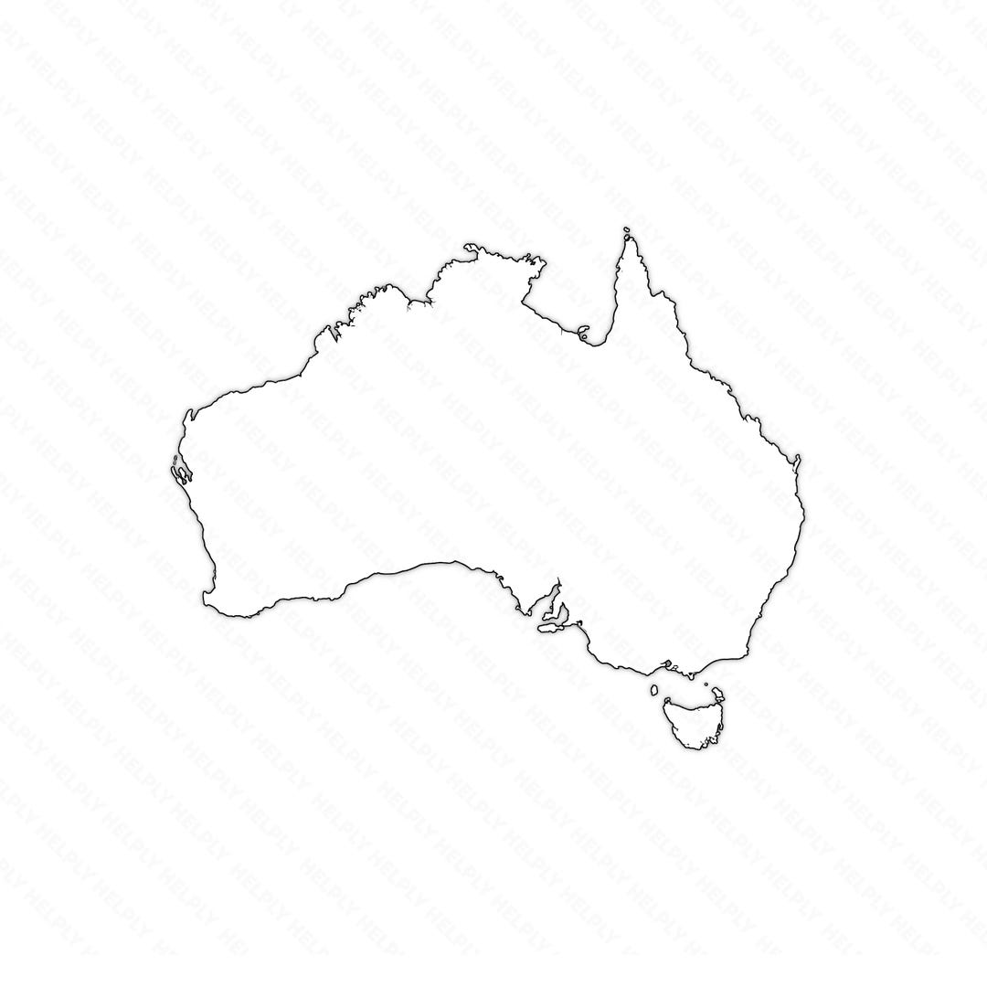 Australia Map SVG PNG, Australia Map Outline, Australia Silhouette ...