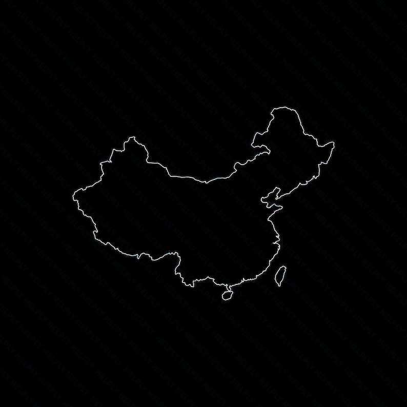 China Map SVG PNG, China Map Outline, China Silhouette Vector, China ...
