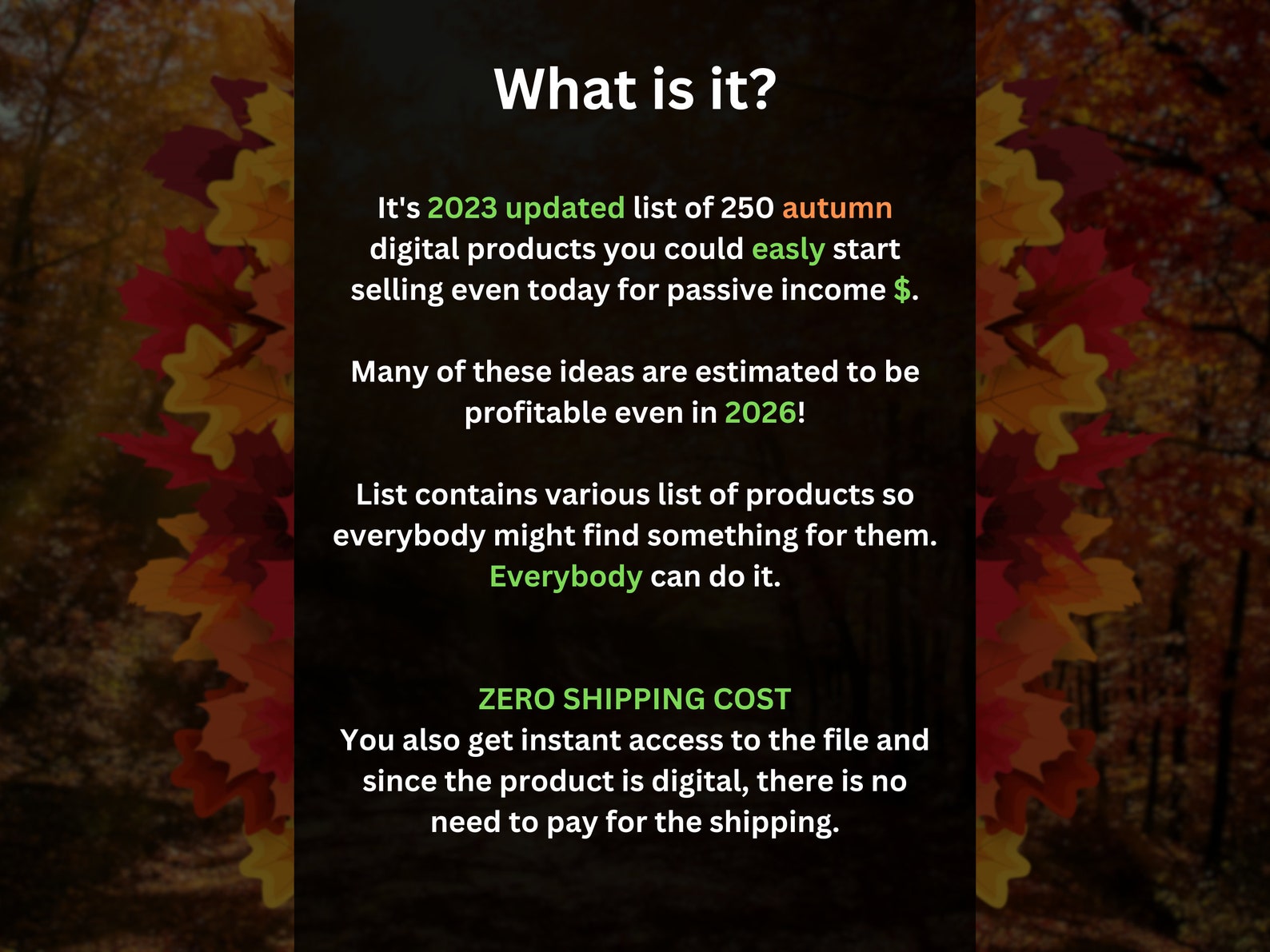250 Autumn Fall Digital Product Ideas Sell on Etsy Best Selling Items ...