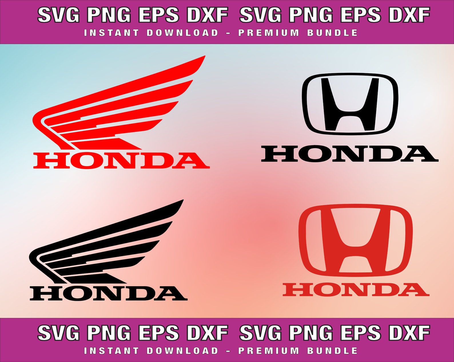 Honda Car Logo Png Pdf Eps Dxf Svg Cricut archivo de - Etsy México