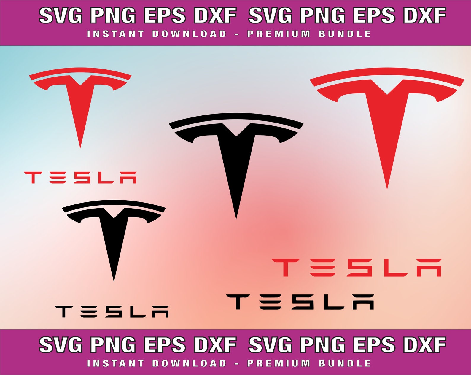 Tesla Car Logo Png Pdf Eps Dxf Svg Cricut Cut File - Etsy Canada