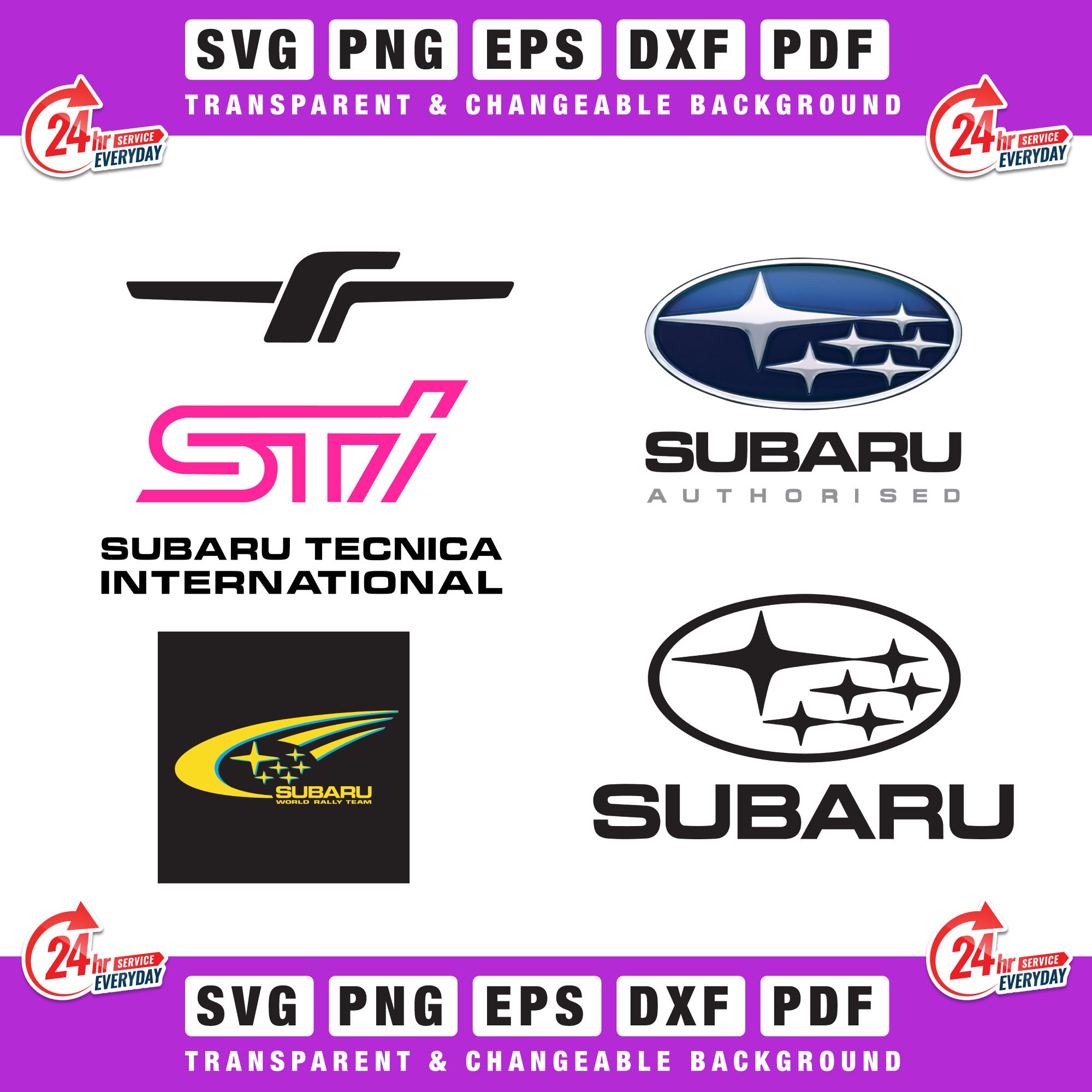 Subaru Logo Bundle PNG PDF SVG Eps Dxf Cricut Cut File - Etsy UK