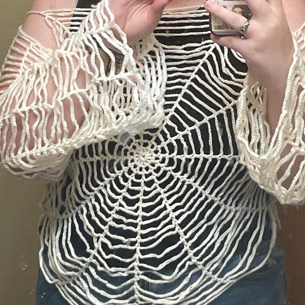 Spider Web Sweater - Etsy