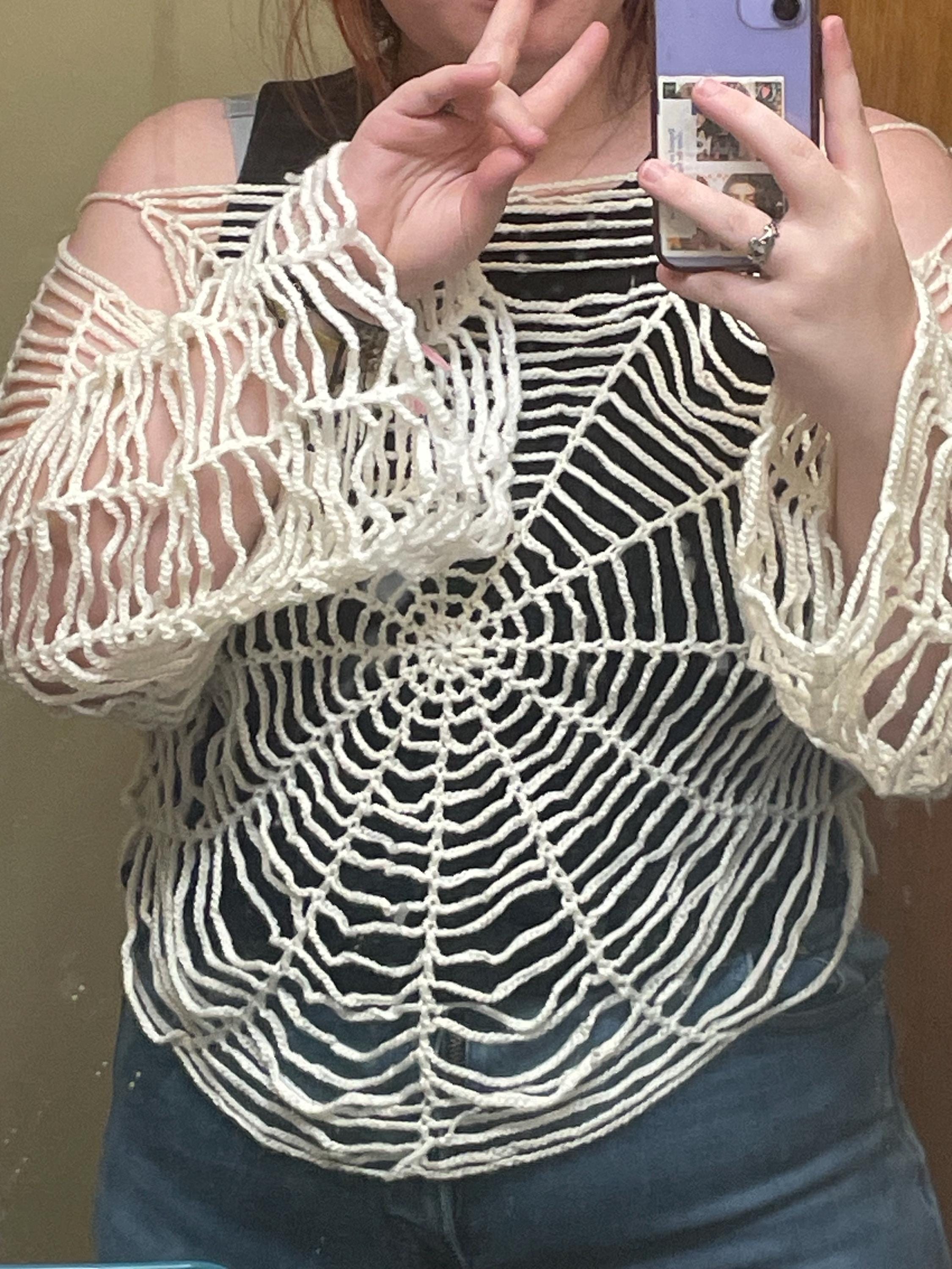 Spider Web Sweater Crochet - Etsy