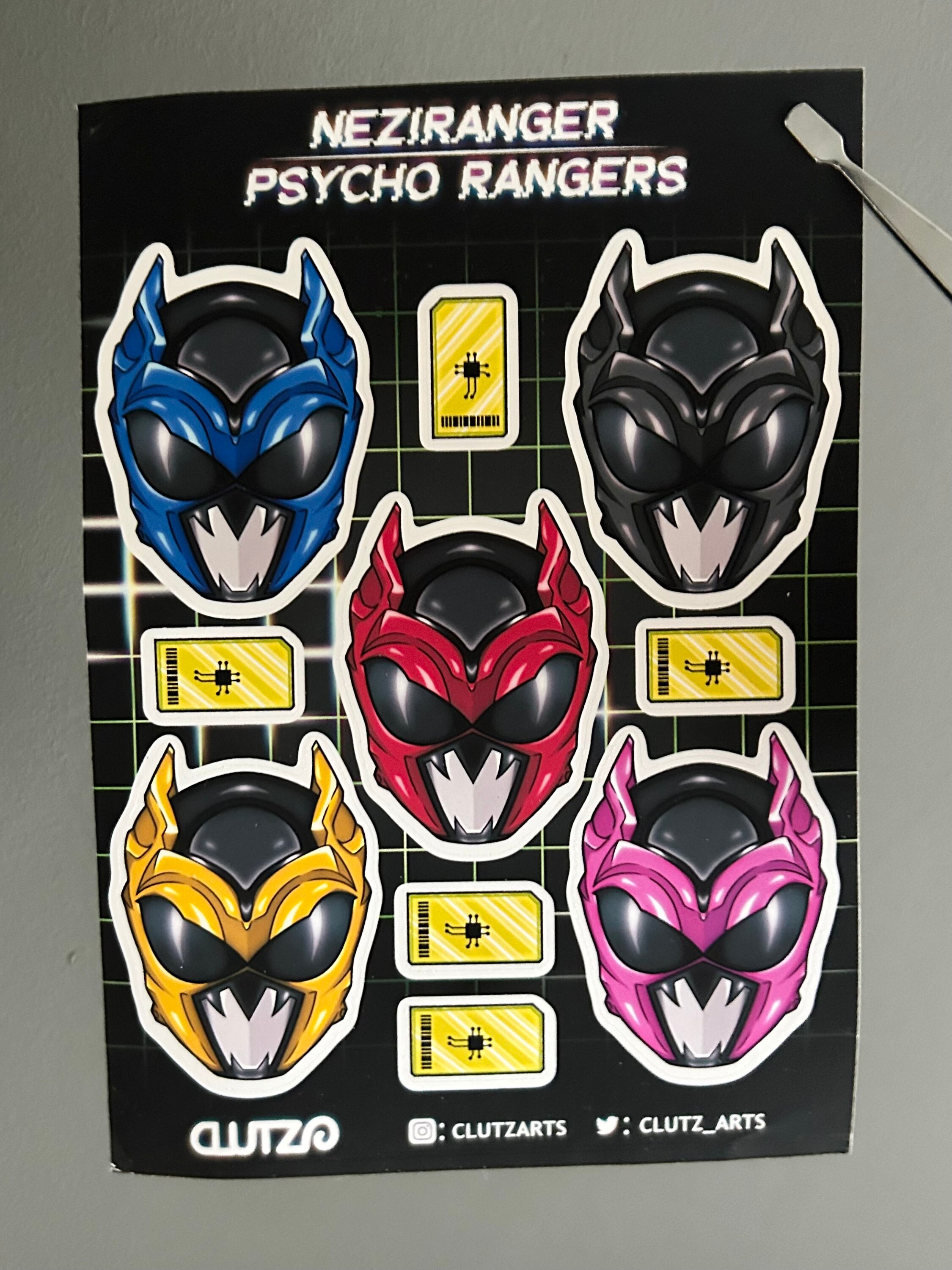 Psycho Ranger / Neziranger Kiss-cut Sticker Sheet - Etsy