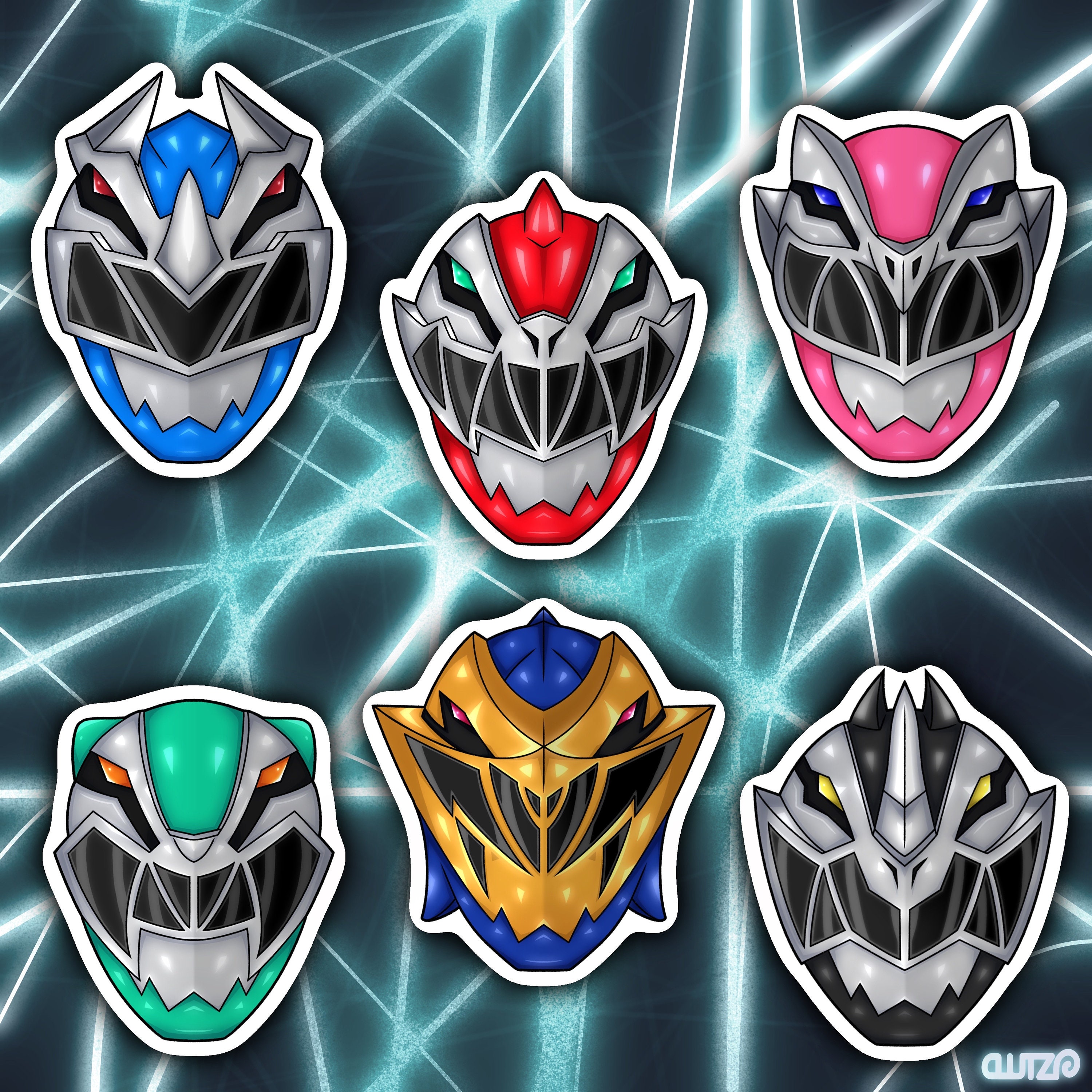 Power Rangers Dino Fury Die-cut Stickers - Etsy