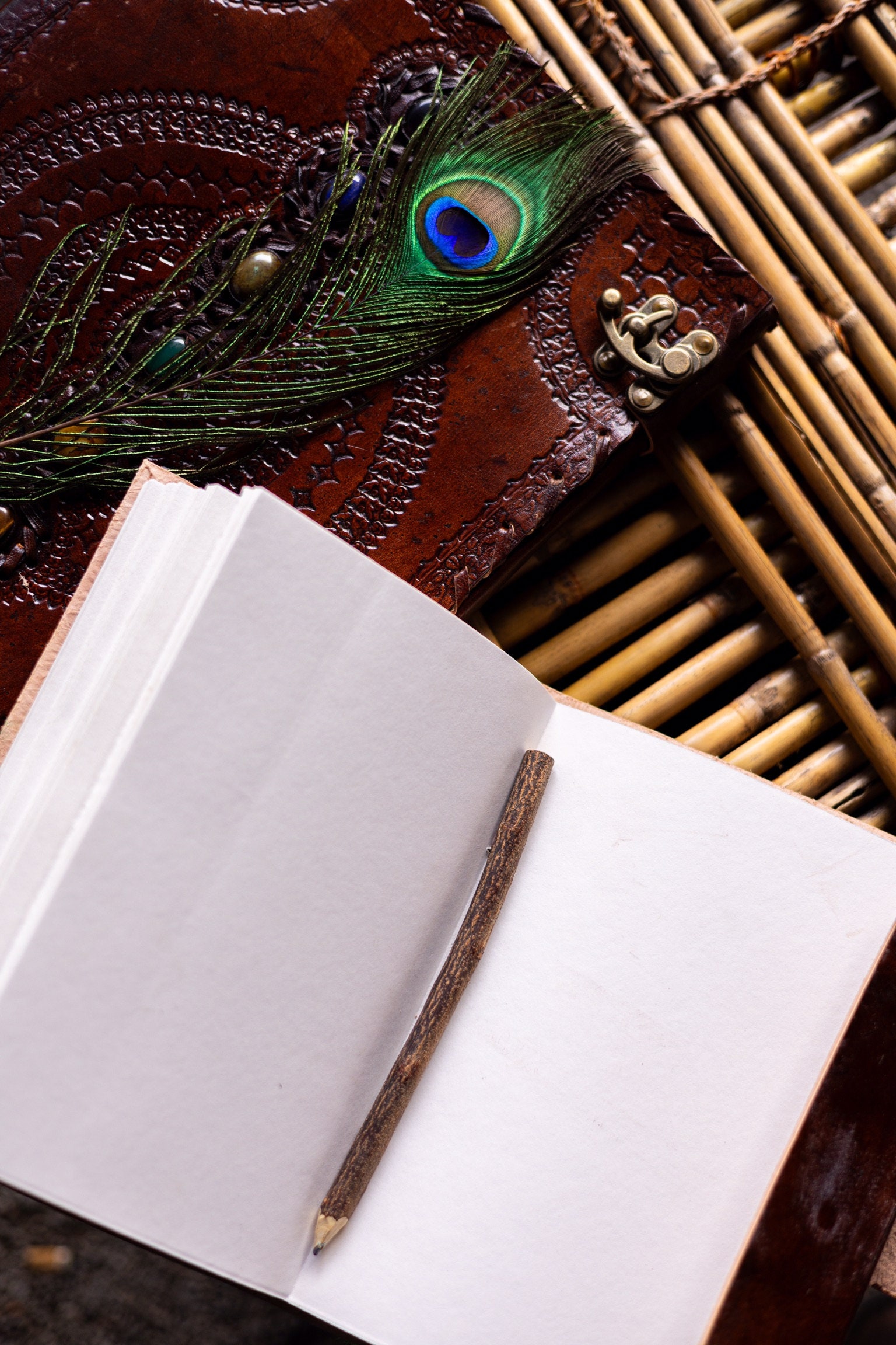 Seven Chakra Medieval Stone Leather Journal Embossed Handmade - Etsy