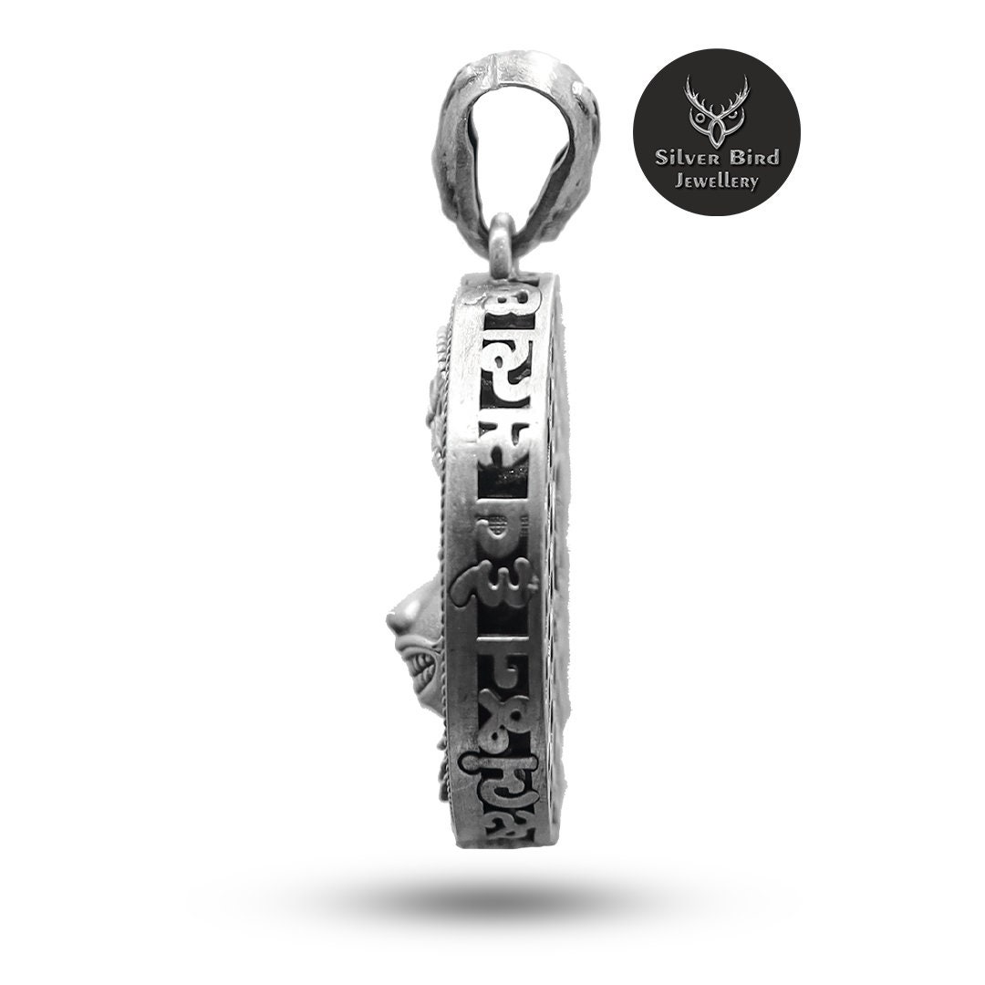 Sarangpur Hanuman Mukharvind 925 Sterling Silver Handmade Idol Pendant ...