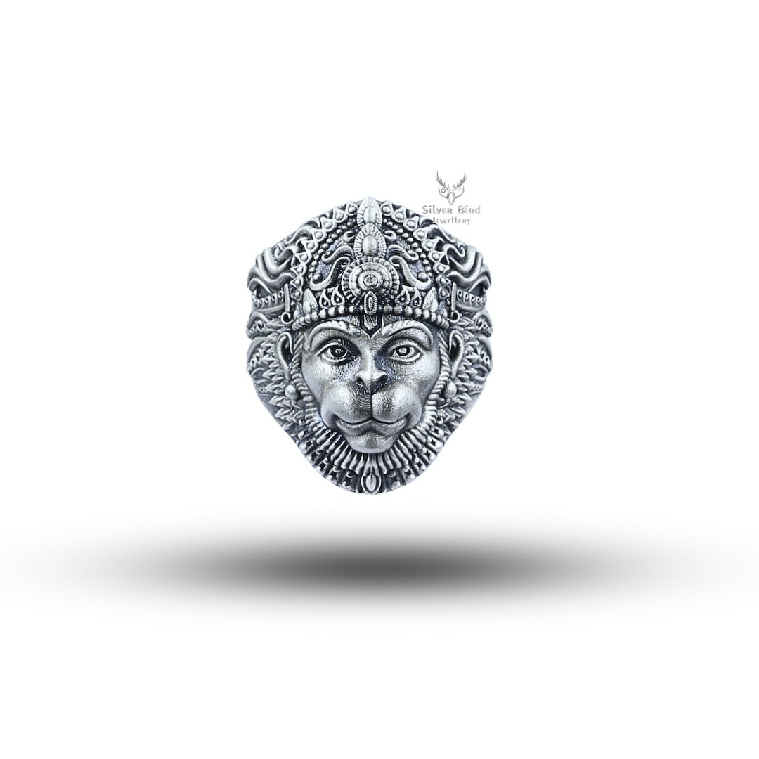 Hanuman 925 Sterling Silver Ring - Etsy
